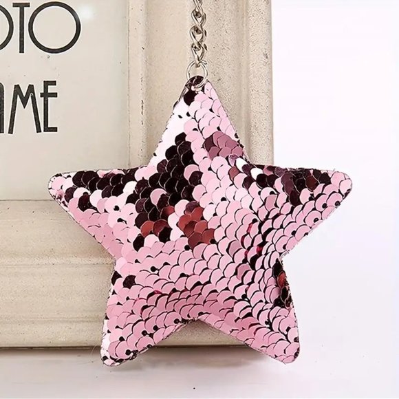 Accessories | Nwt Plush Pink Star Bag Charm Keychain | Poshmark